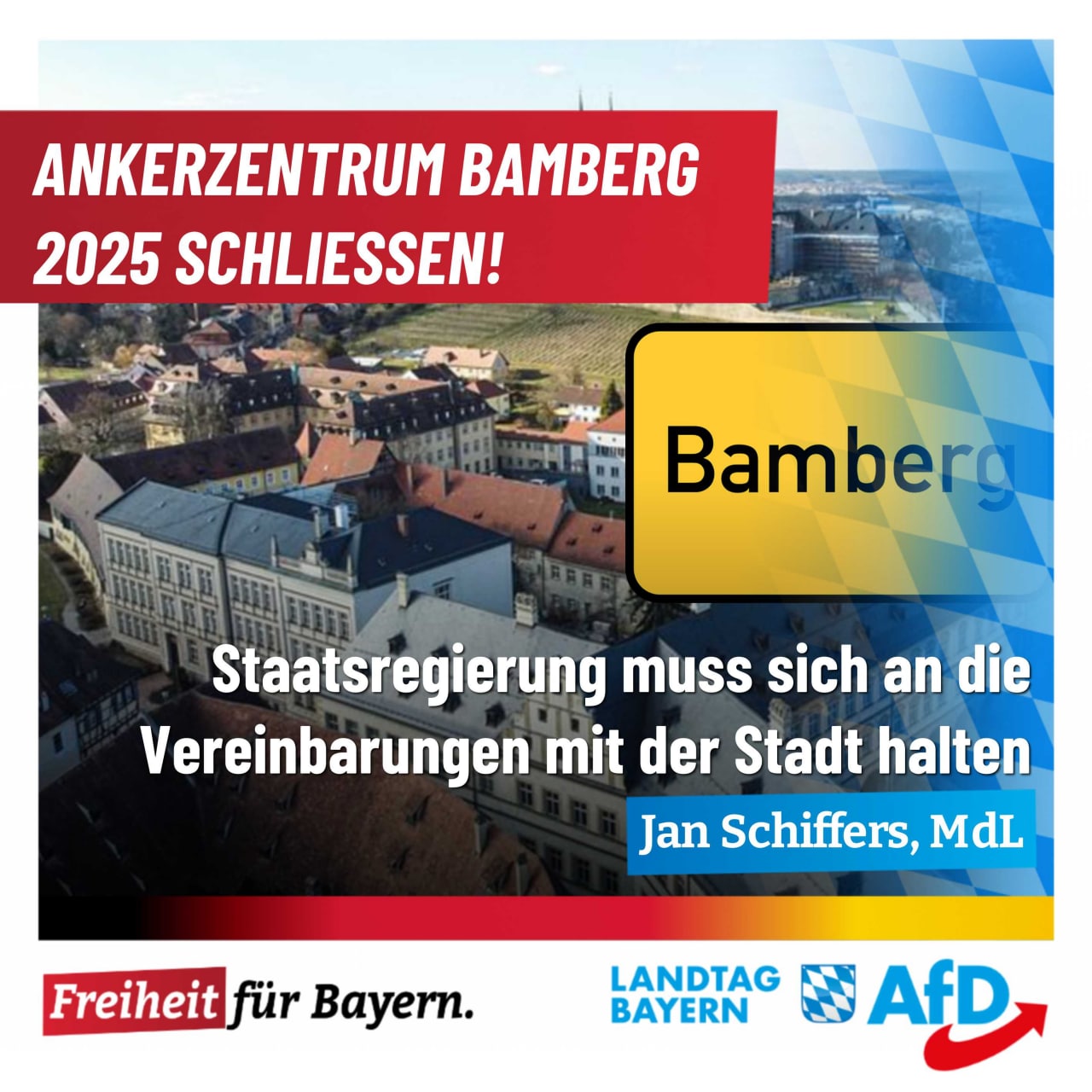 Jan Schiffers: Ankerzentrum Bamberg 2025 schließen! – Staatsregierung ... Jan Schiffers: Ankerzentrum Bamberg 2025 schließen! – Staatsregierung ...